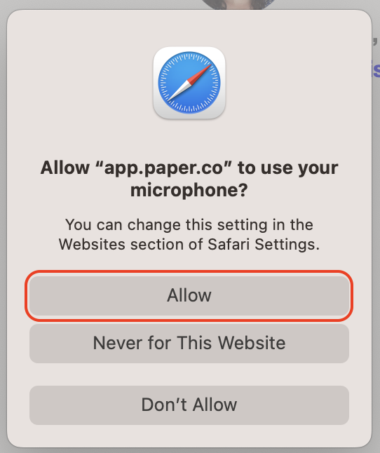 How to update audio permissions in Safari? – Paper